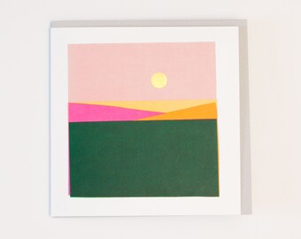 Yellow Sands Gold Foil Sun Greetings Card | Etsy