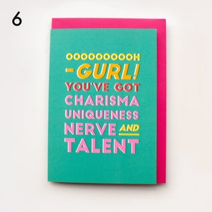 4 X Drag Race Cards Ru Paul Card Drag Queen Card Birthday Card Good ...