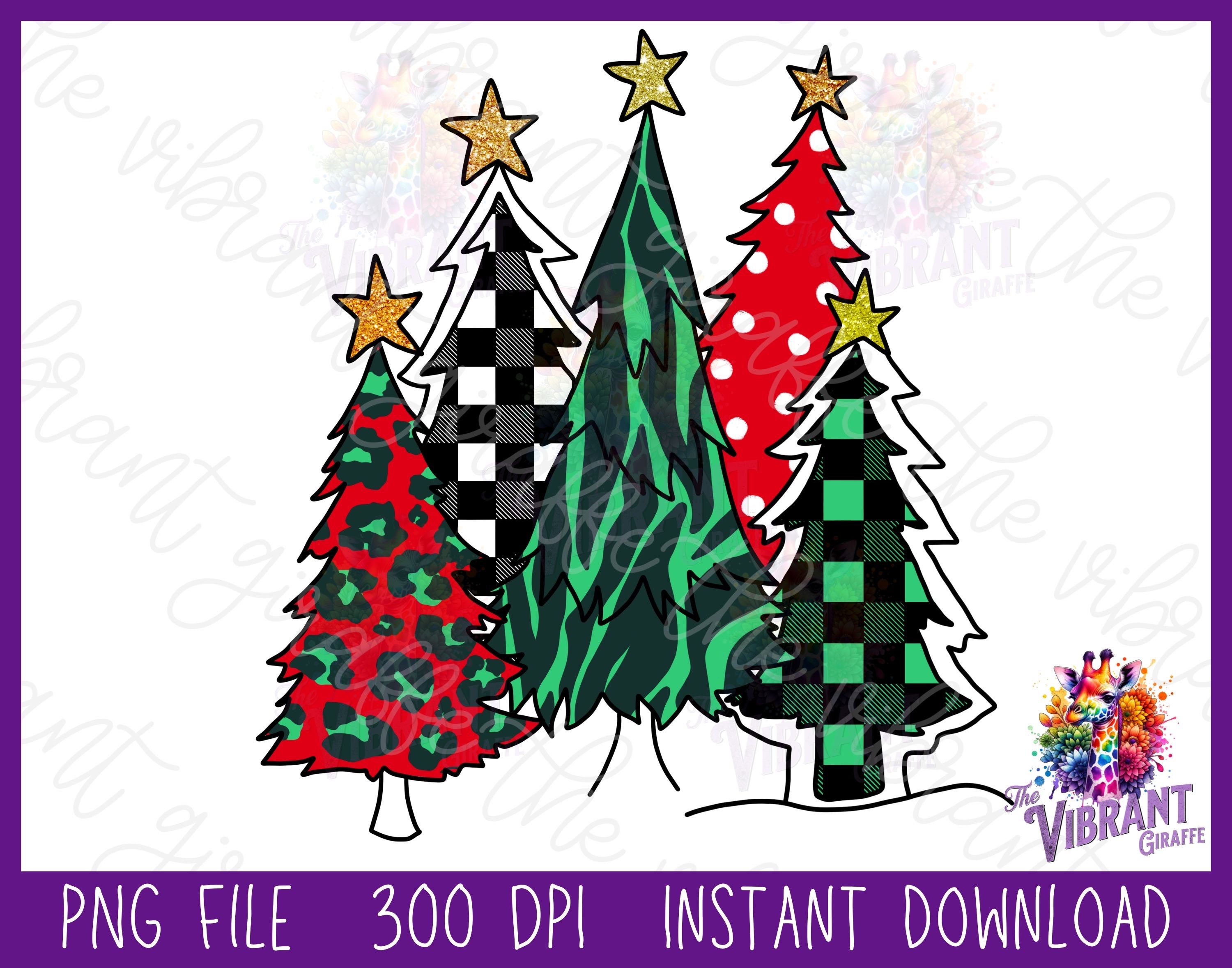 Animal Print Christmas Tree Png, Animal Print Christmas Png, Leopard ...
