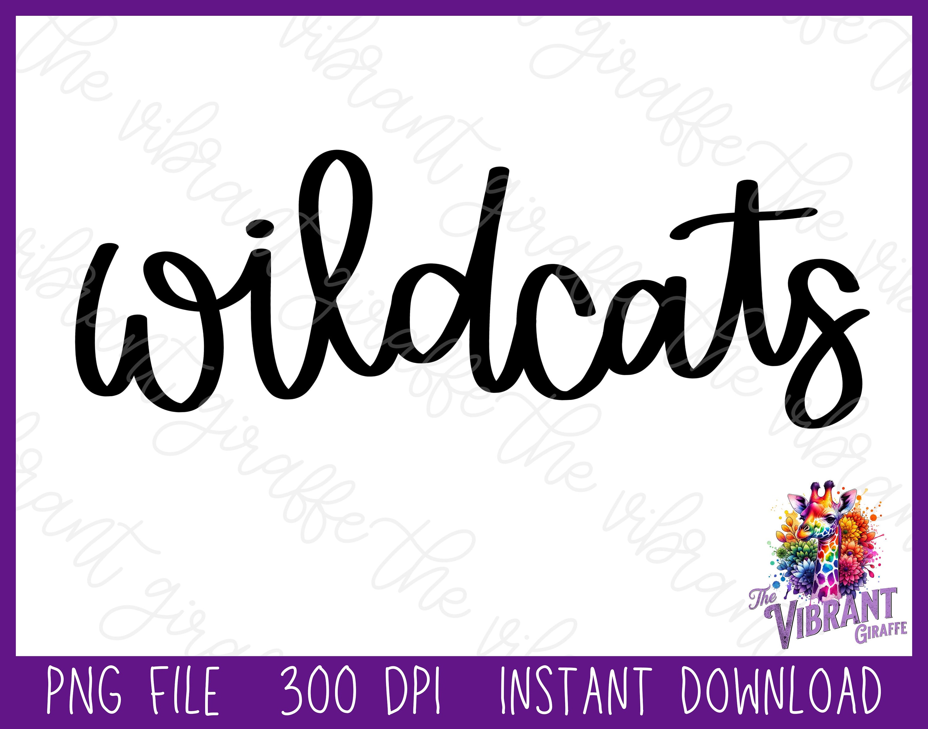 Wildcats Hand Lettered Design PNG SVG, Football Mom, Mascot SVG Instant ...