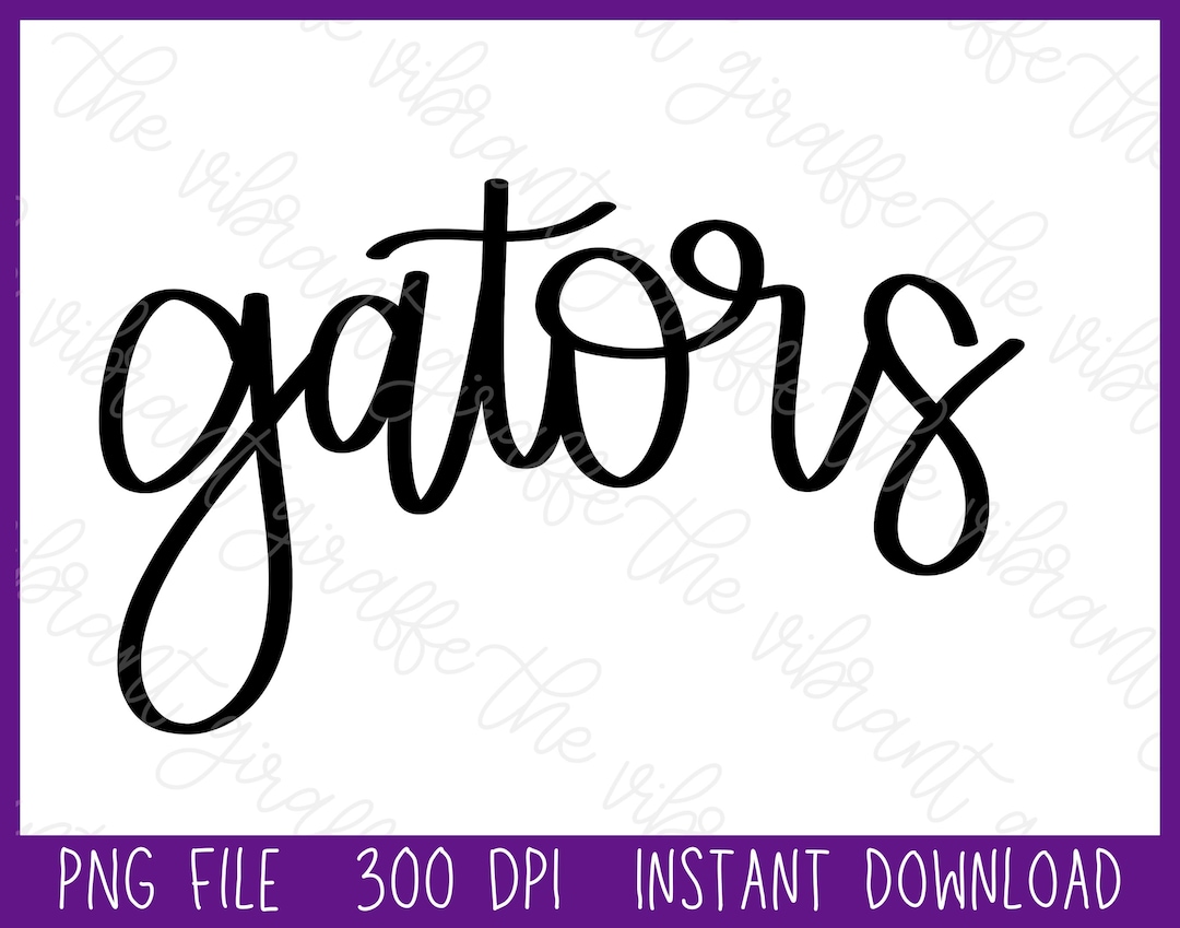 Gators Mascot Hand Lettered Design PNG SVG, Football, Mascot SVG ...