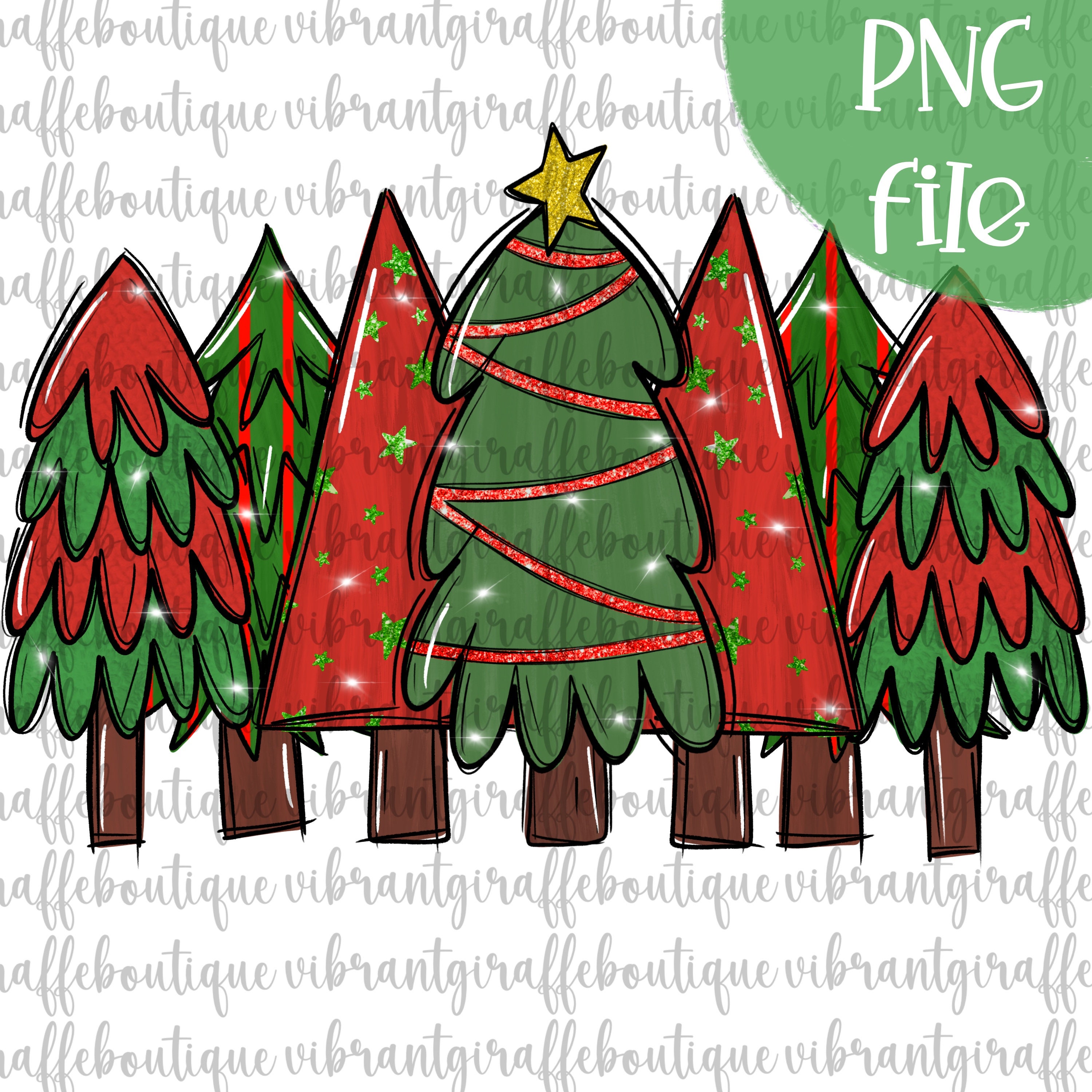 Red and Green Christmas Tree Png, Red Christmas Tree Png, Green ...