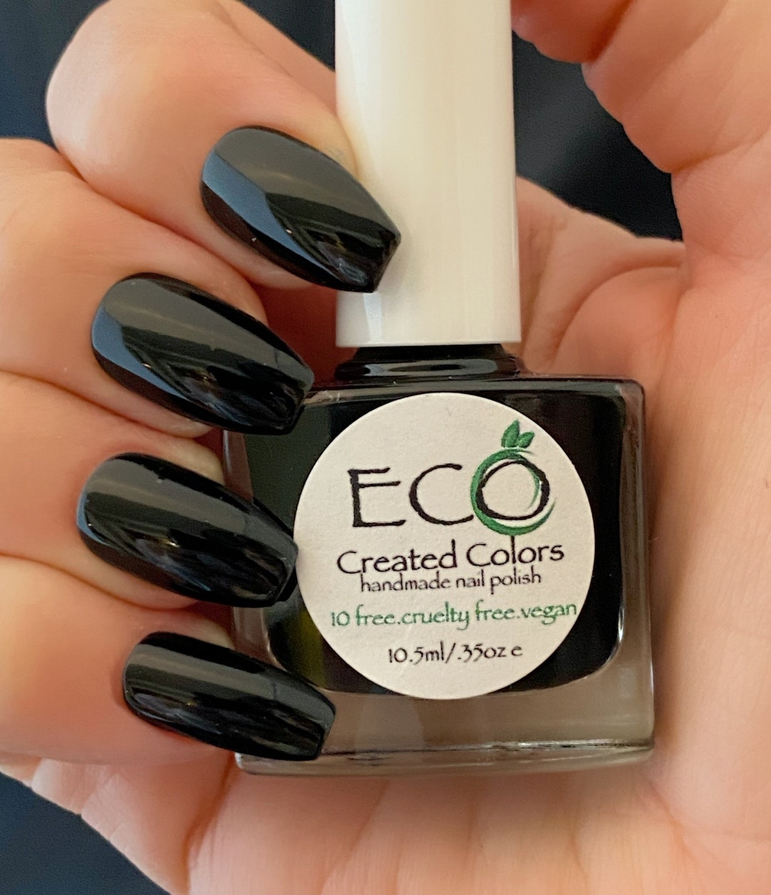 Total Eclipse - Black Nail Polish, Black Nails, Nail Art, Goth Nail ...