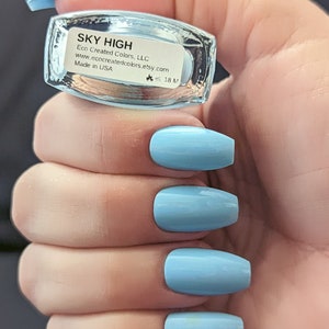 Sky High Light Blue Nail Polish – 10-free Vegan Summer Nails - Etsy