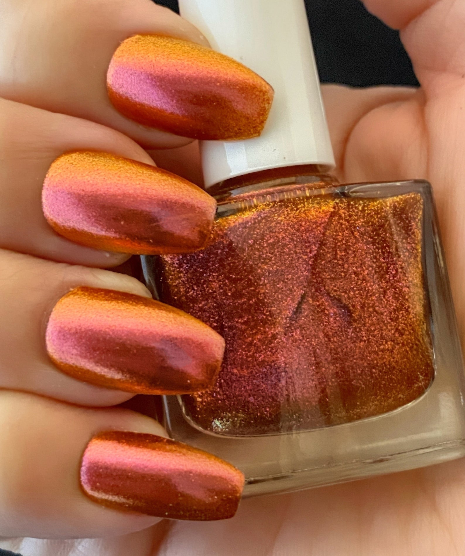 Raspberry Sorbet - Rose Gold Nail Polish, Vegan, Color Shifting Polish ...