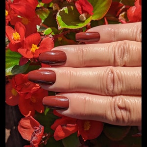Autumn - Brown Nail Polish, Red Brown Polish, Nail Lacquer, Fall Nails ...