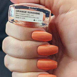 Orange Shimmer Nail Polish, Orange With Gold Shimmer : Orange Sunshine ...