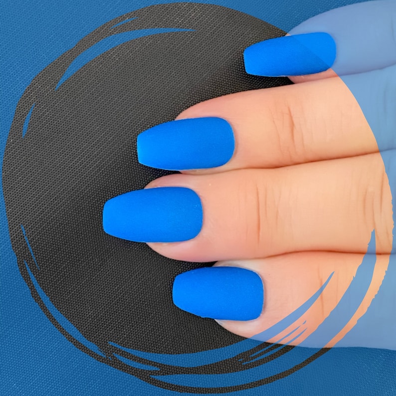 Blue Suede, Matte Neon Blue Nail Polish: Vegan, Cruelty-free - Etsy