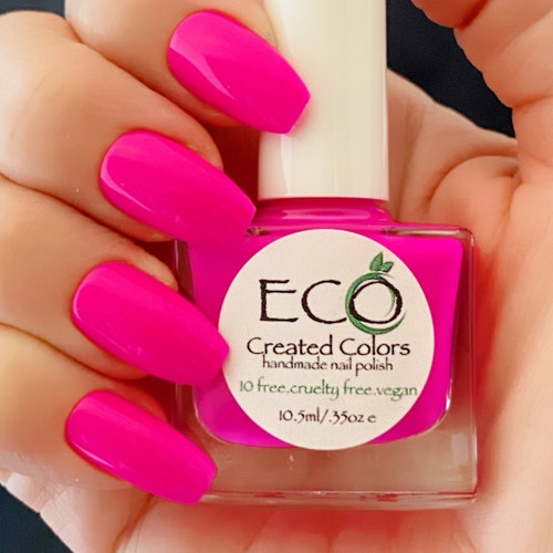 SHOCKING Neon Pink Nail Polish - Etsy