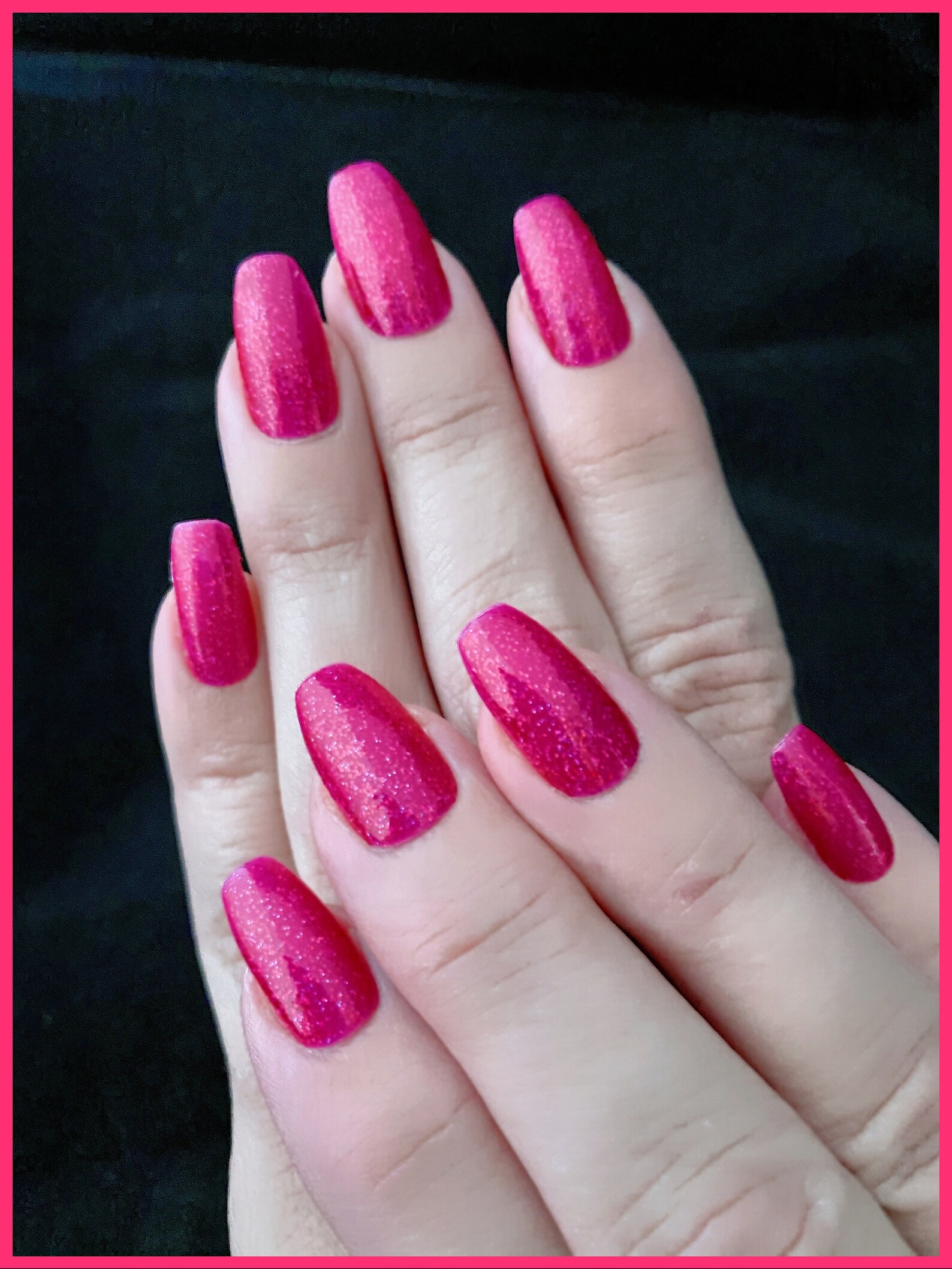 Red/Pink Glitter Nail Polish Sparkle Polish Holiday Polish: | Etsy