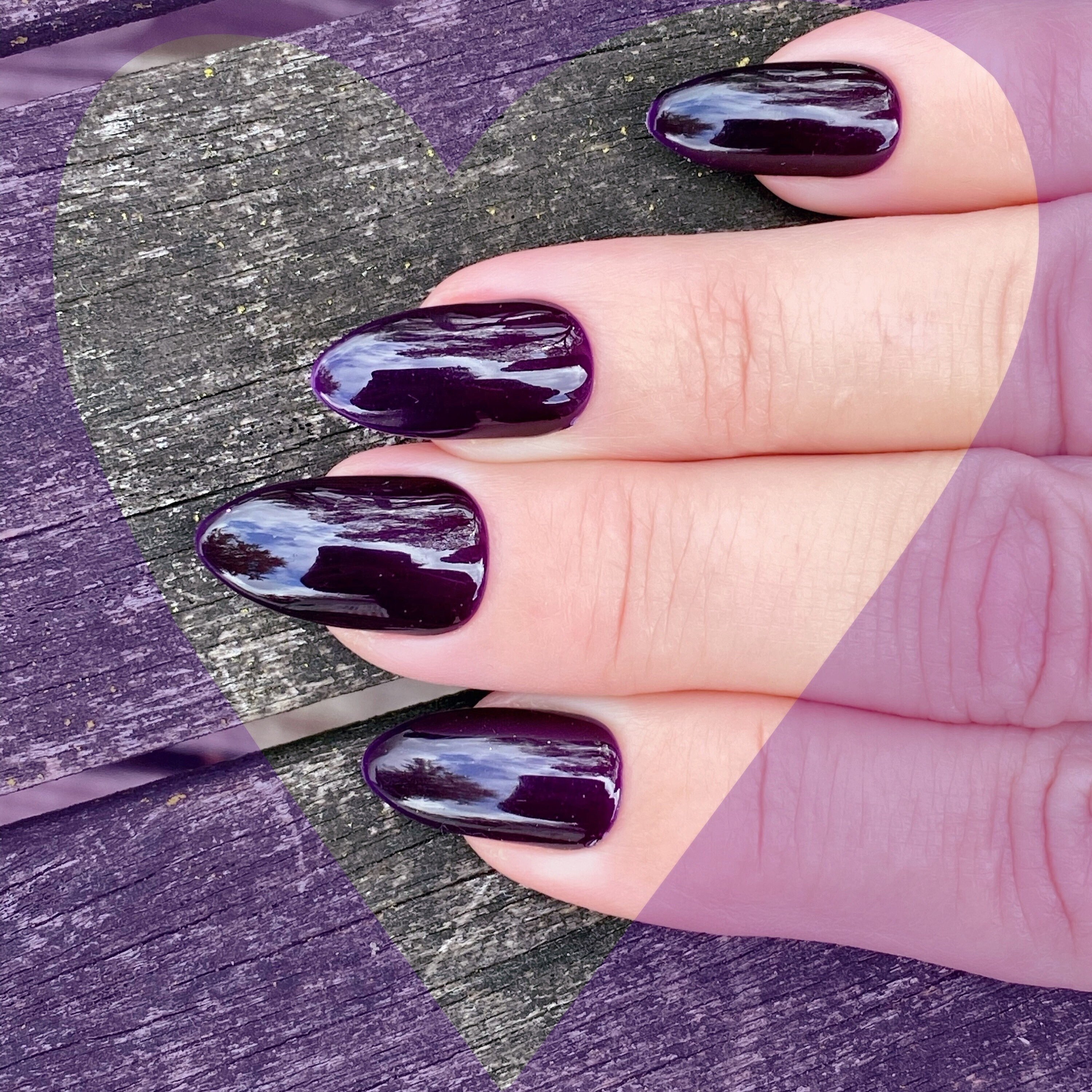 NIGHTFALL : Deep Purple Nail Polish Burgundy/black Polish | Etsy