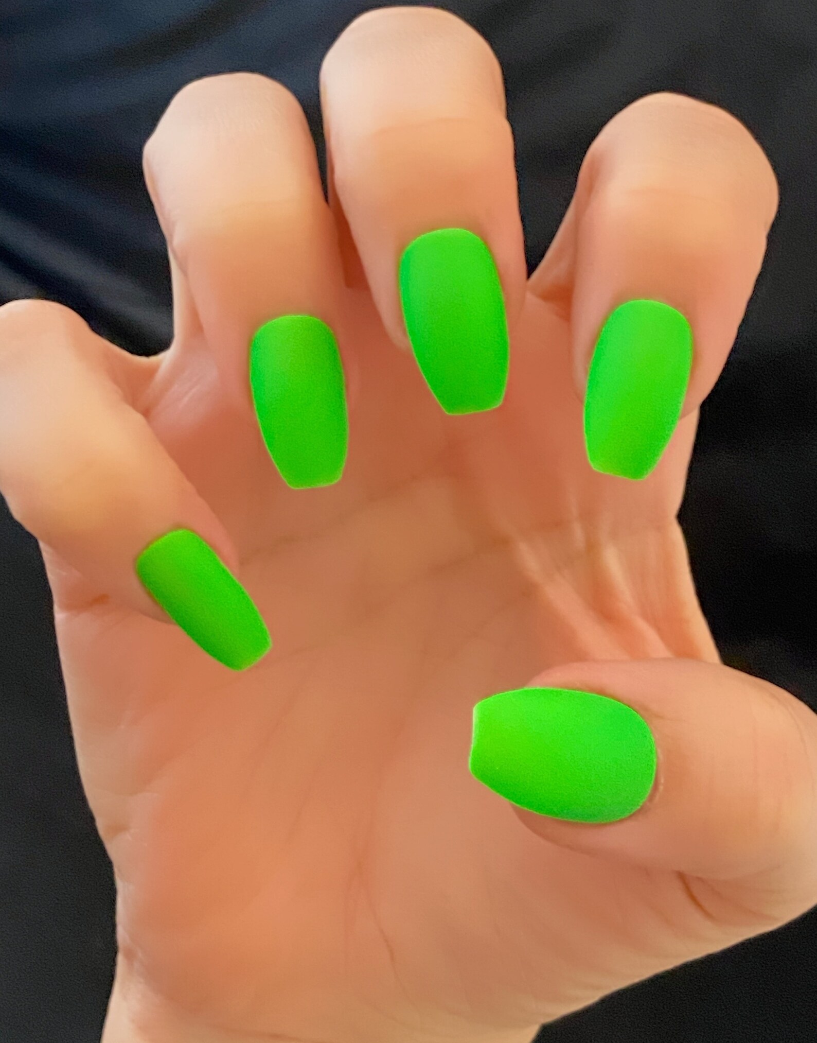 Matte Green Nail Polish Green Polish Matte Neon Nail Polish | Etsy