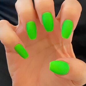 Riddler - Matte Nail Polish, Green Matte Polish, Neon Green Polish ...