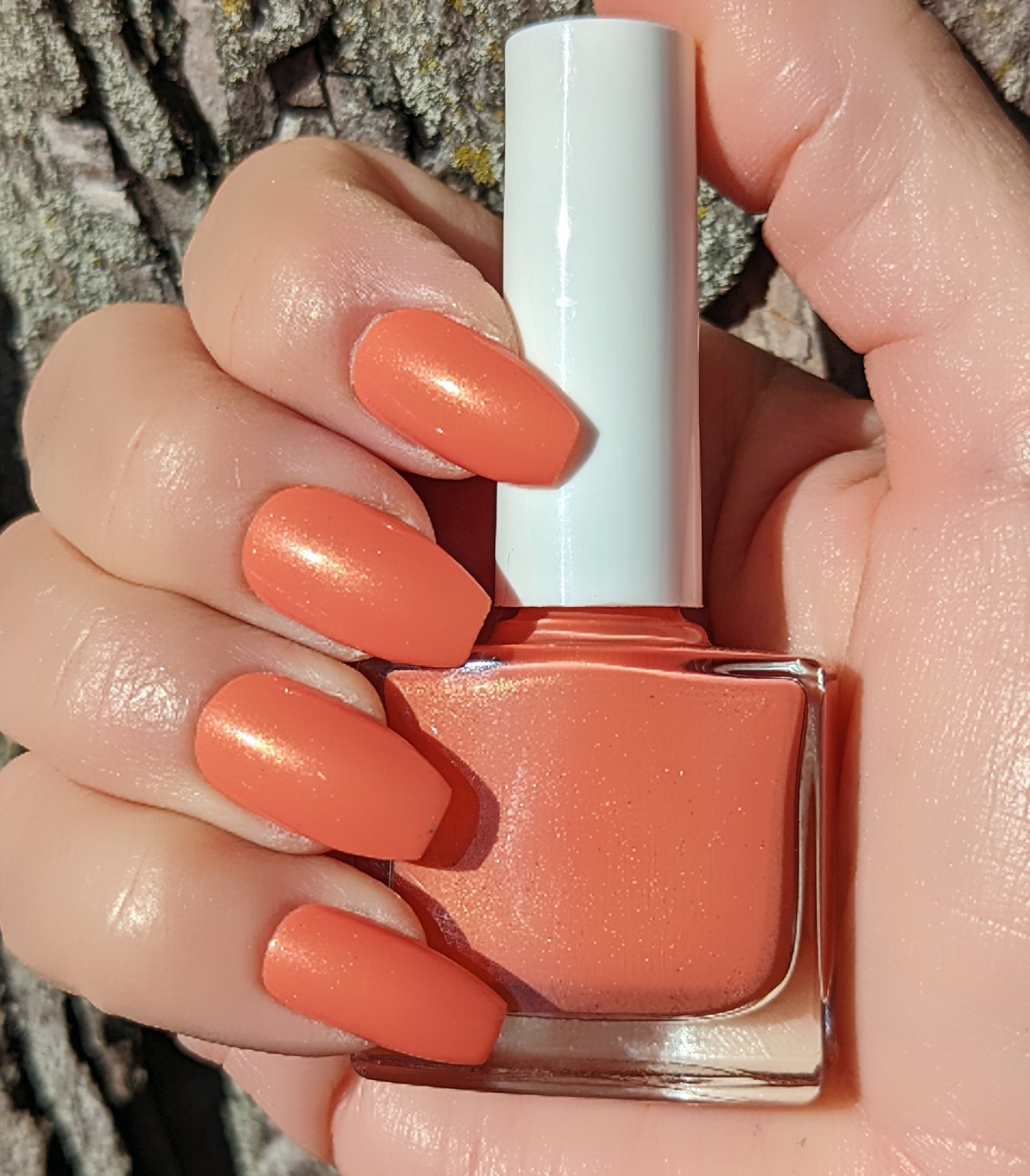 Orange Shimmer Nail Polish Orange With Gold Shimmer : Orange - Etsy