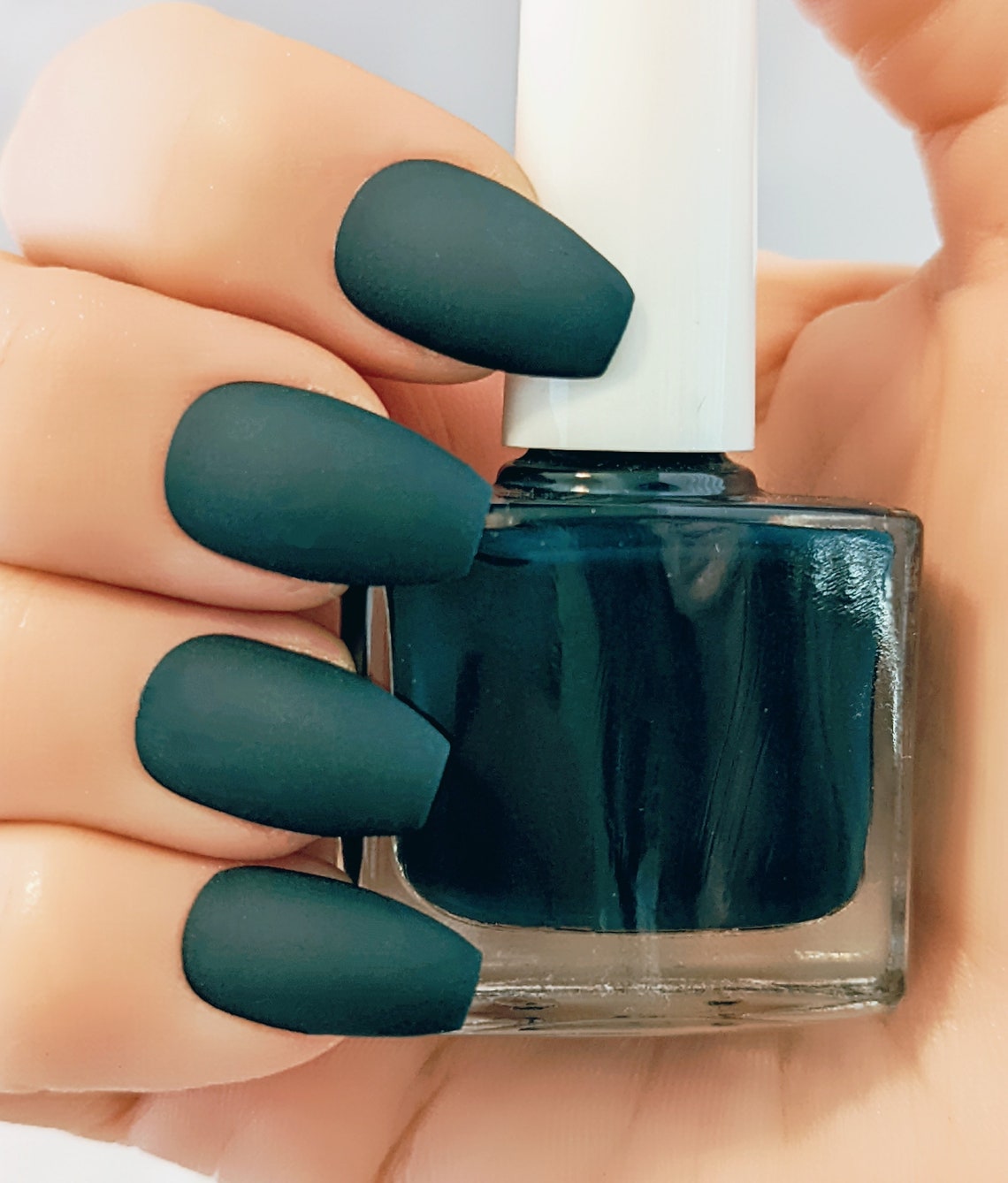 CARIBBEAN matte Blue Green Nail Polish Turquoise Polish - Etsy