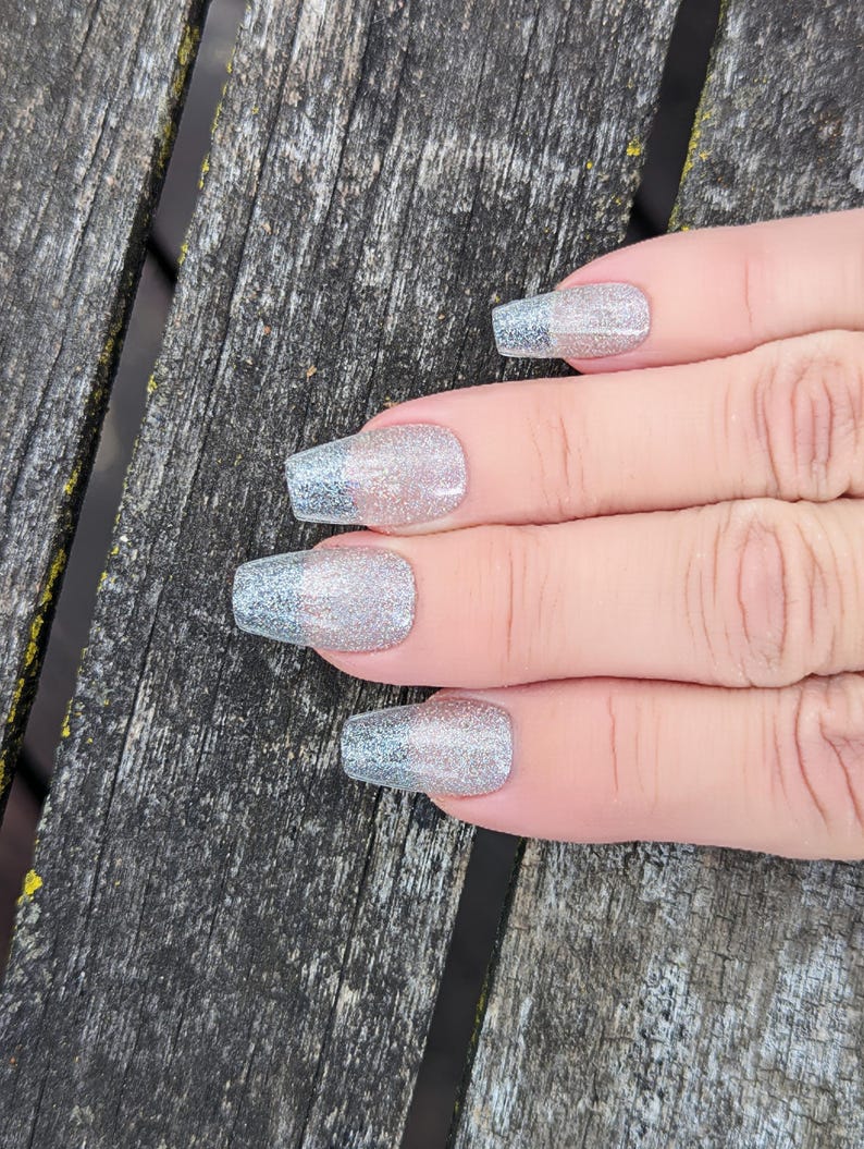 Diamond Dust - Silver Holographic Nail Polish, Glitter Polish, Holiday ...