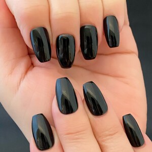 Total Eclipse - Black Nail Polish, Black Nails, Nail Art, Goth Nail ...