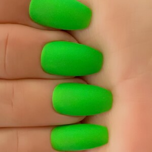 Riddler - Matte Nail Polish, Green Matte Polish, Neon Green Polish ...