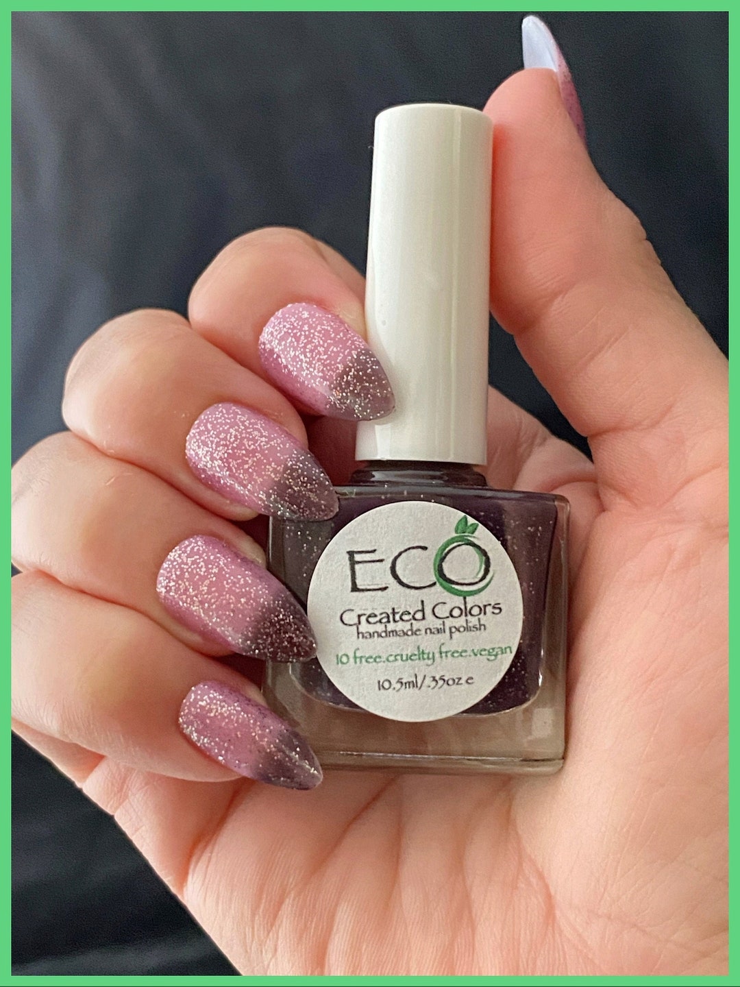 Magic, Plum to Pink Glitter Thermal Nail Polish: Color Changing Fall ...