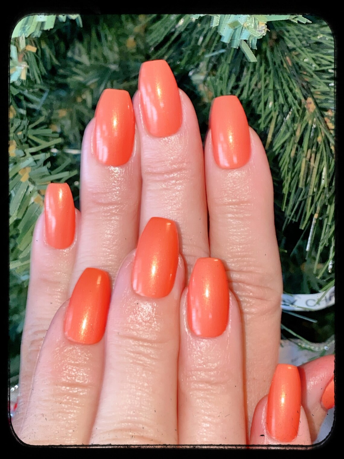 Orange Shimmer Nail Polish Orange With Gold Shimmer : Orange - Etsy
