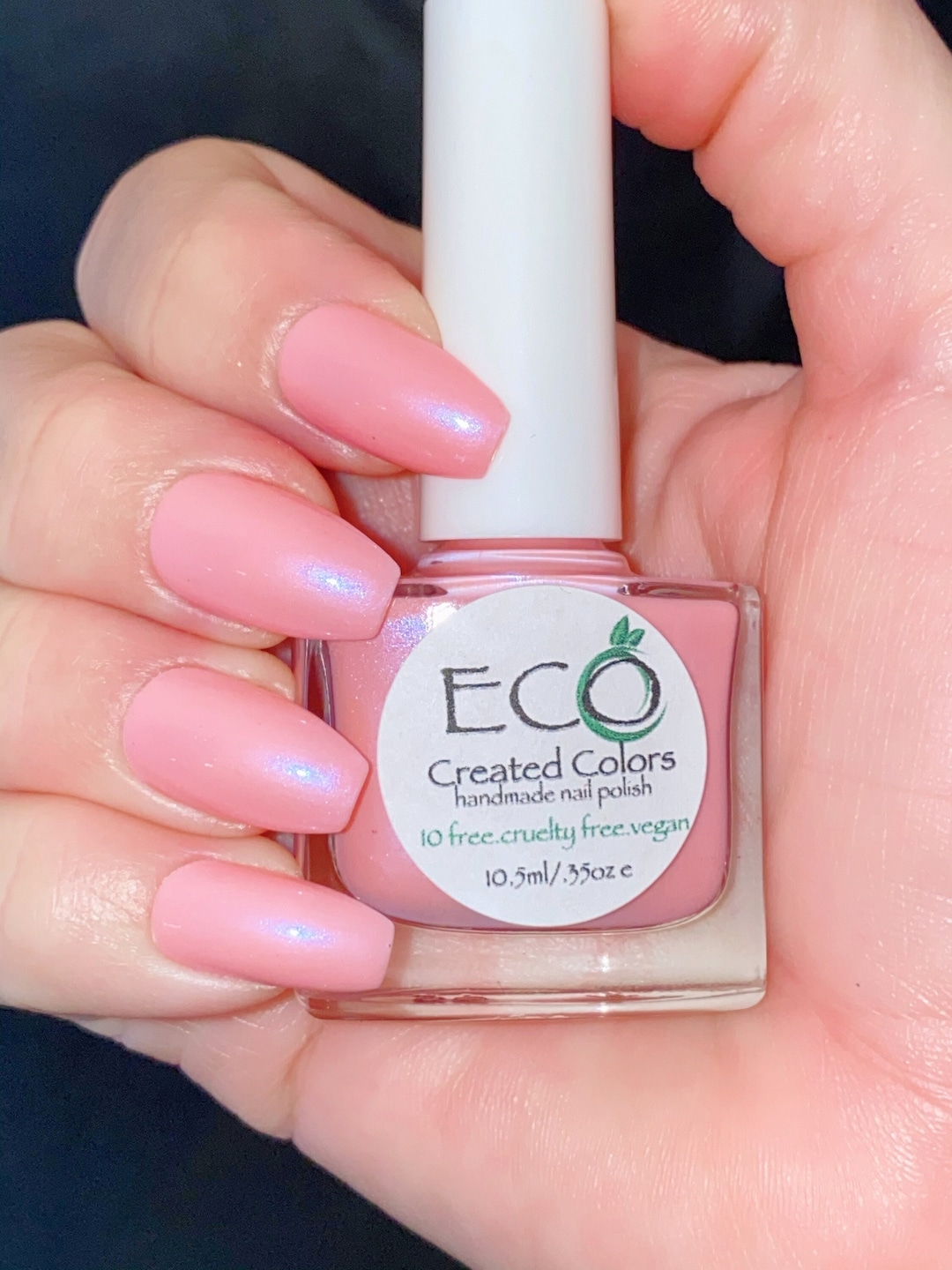 Pink Puff : Pink Shimmer Pearl Nail Polish, Pink Iridescent Polish - Etsy