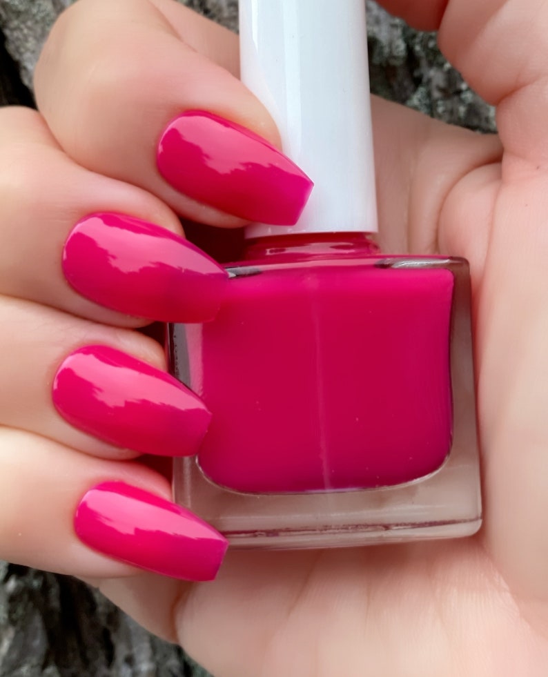 Very Berry Pink Nail Polish Natural Nail Polish Fall - Etsy