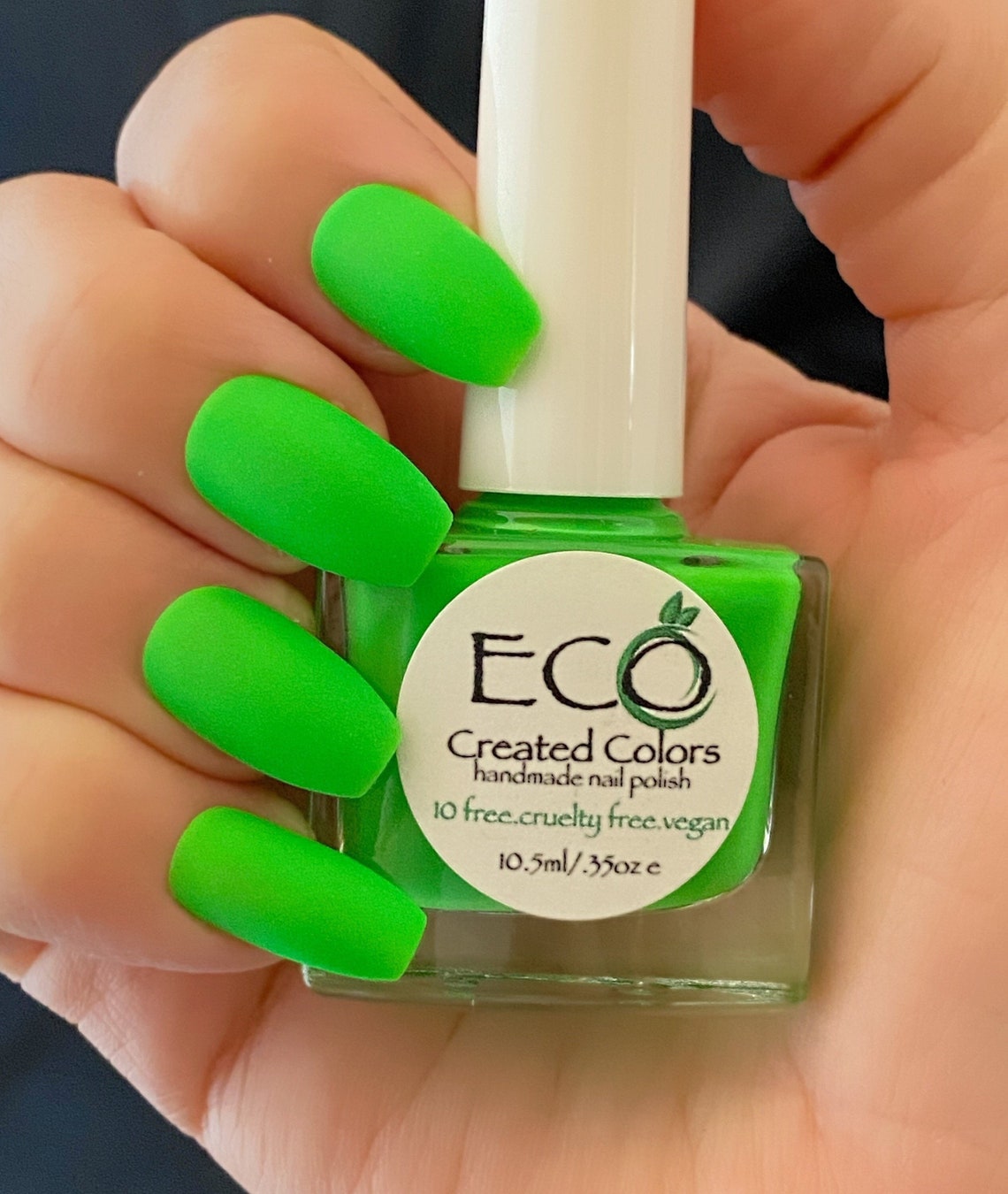 Matte Green Nail Polish Green Polish Matte Neon Nail Polish | Etsy