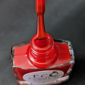 Cherry Apple Red: Red Nail Polish, Bright Red Polish, Summer Nail ...