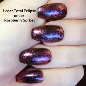 Raspberry Sorbet - Rose Gold Nail Polish, Vegan, Color Shifting Polish ...