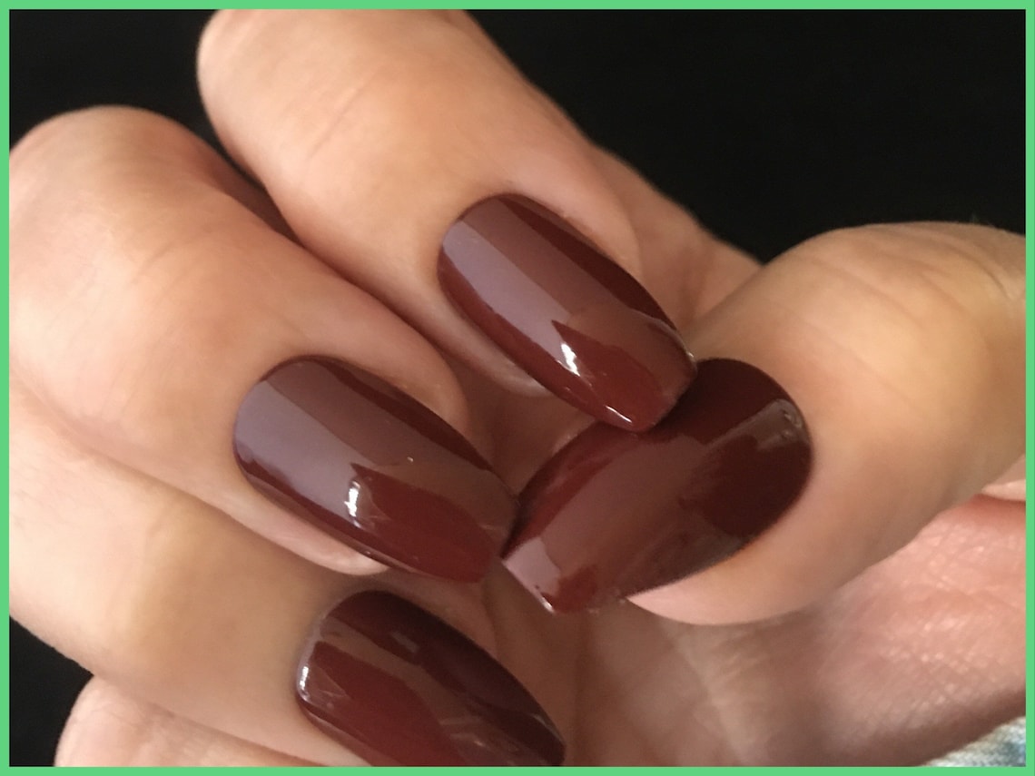 Autumn Brown Red Polish Dark Brown Nail Polish | Etsy