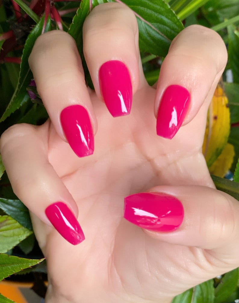 Very Berry Pink Nail Polish Natural Nail Polish Fall - Etsy