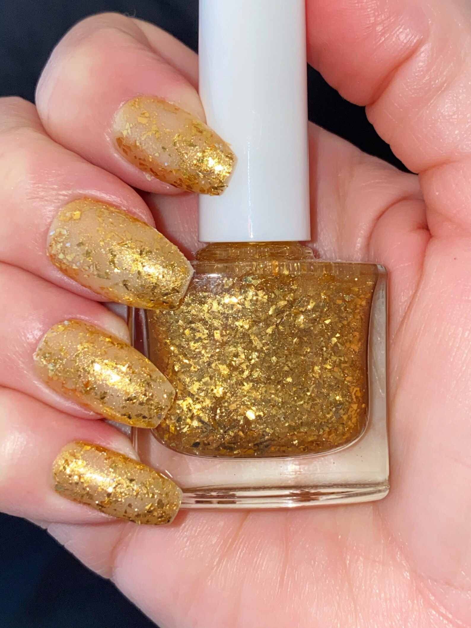Gold Rush: Glitter Nail Polish, Gold Flake Topper, Vegan & Cruelty-free ...
