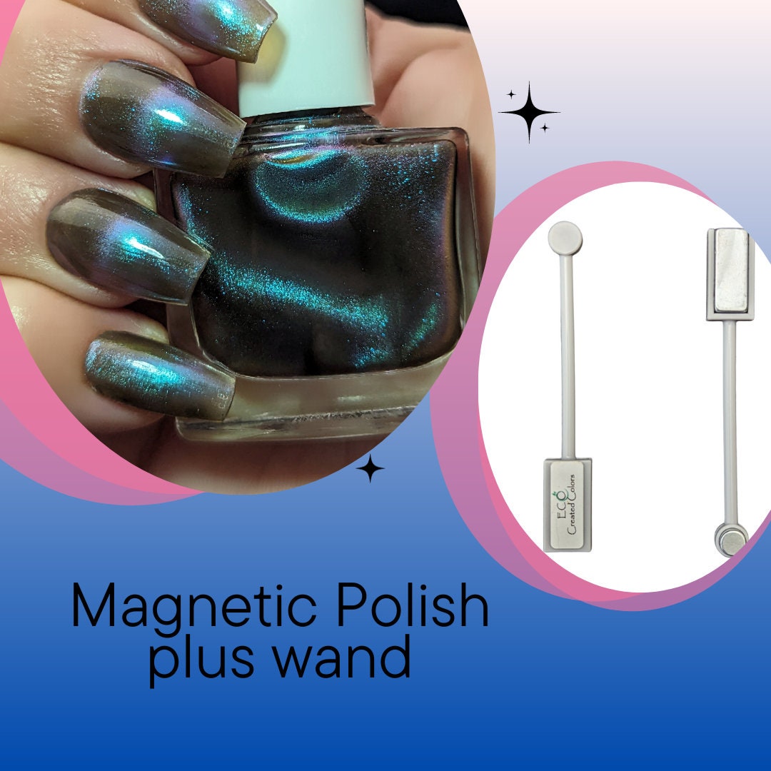 Blue Horizon Magnetic Nail Polish: Aqua Metallic Color Shift With Wand ...