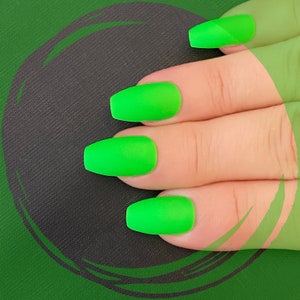 Riddler - Matte Nail Polish, Green Matte Polish, Neon Green Polish ...