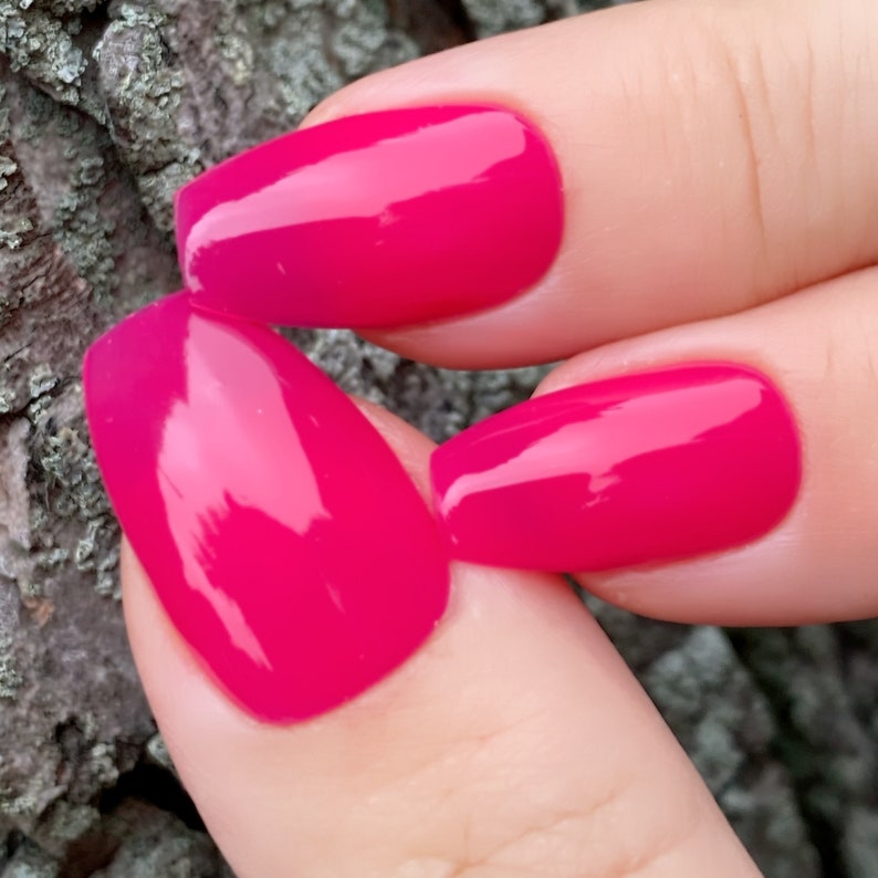 Very Berry Pink Nail Polish Natural Nail Polish Fall - Etsy