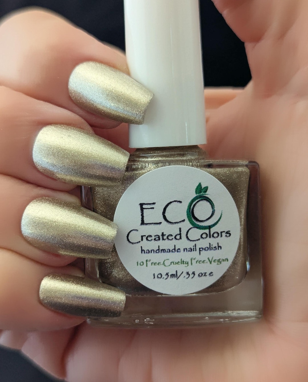 Horizon: Metallic Light Gold Nail Polish - Shimmery Manicure for ...