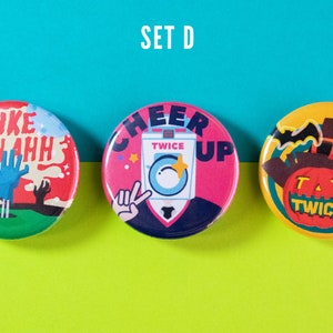 TWICE Debut Pinback Button Badges - 1.25" Like Ooh-ahh, Cheer Up, TT ...