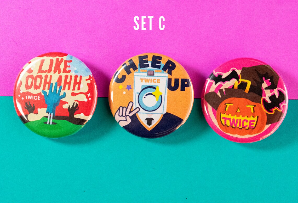 TWICE Debut Pinback Button Badges 1.25 Like Ooh-ahh | Etsy