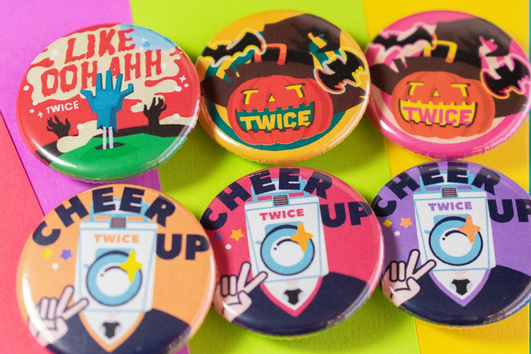 TWICE Debut Pinback Button Badges - 1.25" Like Ooh-ahh, Cheer Up, TT ...