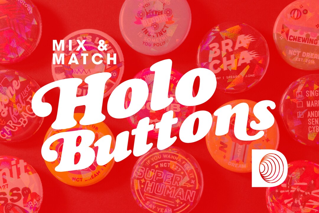 Holographic Buttons - 1.25" Mix and Match / Choose Your Own - Holo ...