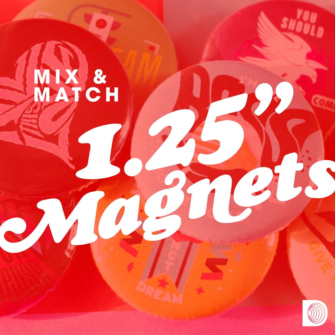 Mix & Match Circle Magnets (1.25in / 3.17cm) – Choose Your Own Magnet ...