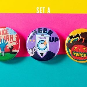 TWICE Debut Pinback Button Badges - 1.25" Like Ooh-ahh, Cheer Up, TT ...
