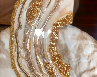 Resin geode wall art | Etsy