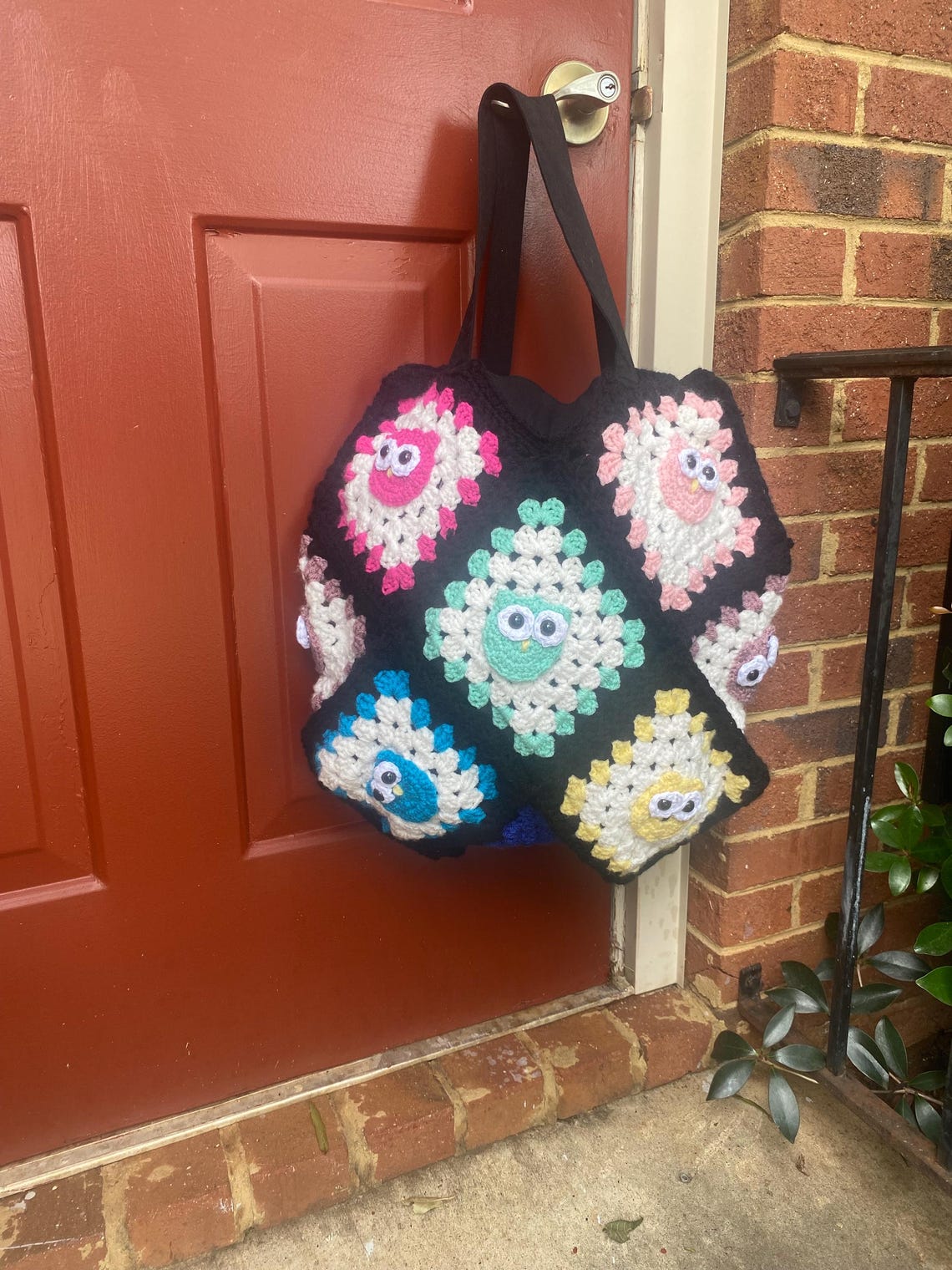 Crochet Owl Granny Square Tote - Etsy