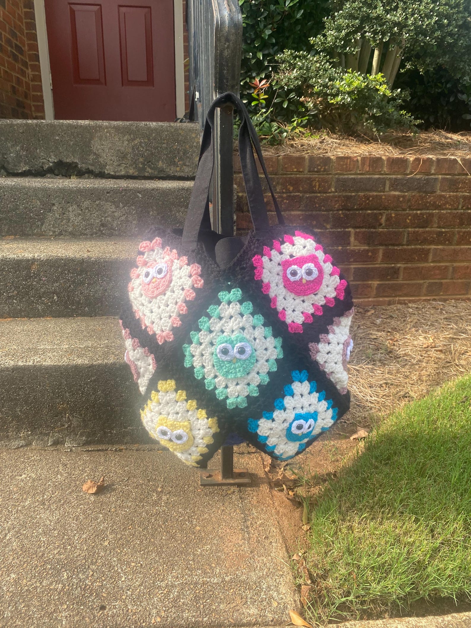 Crochet Owl Granny Square Tote - Etsy