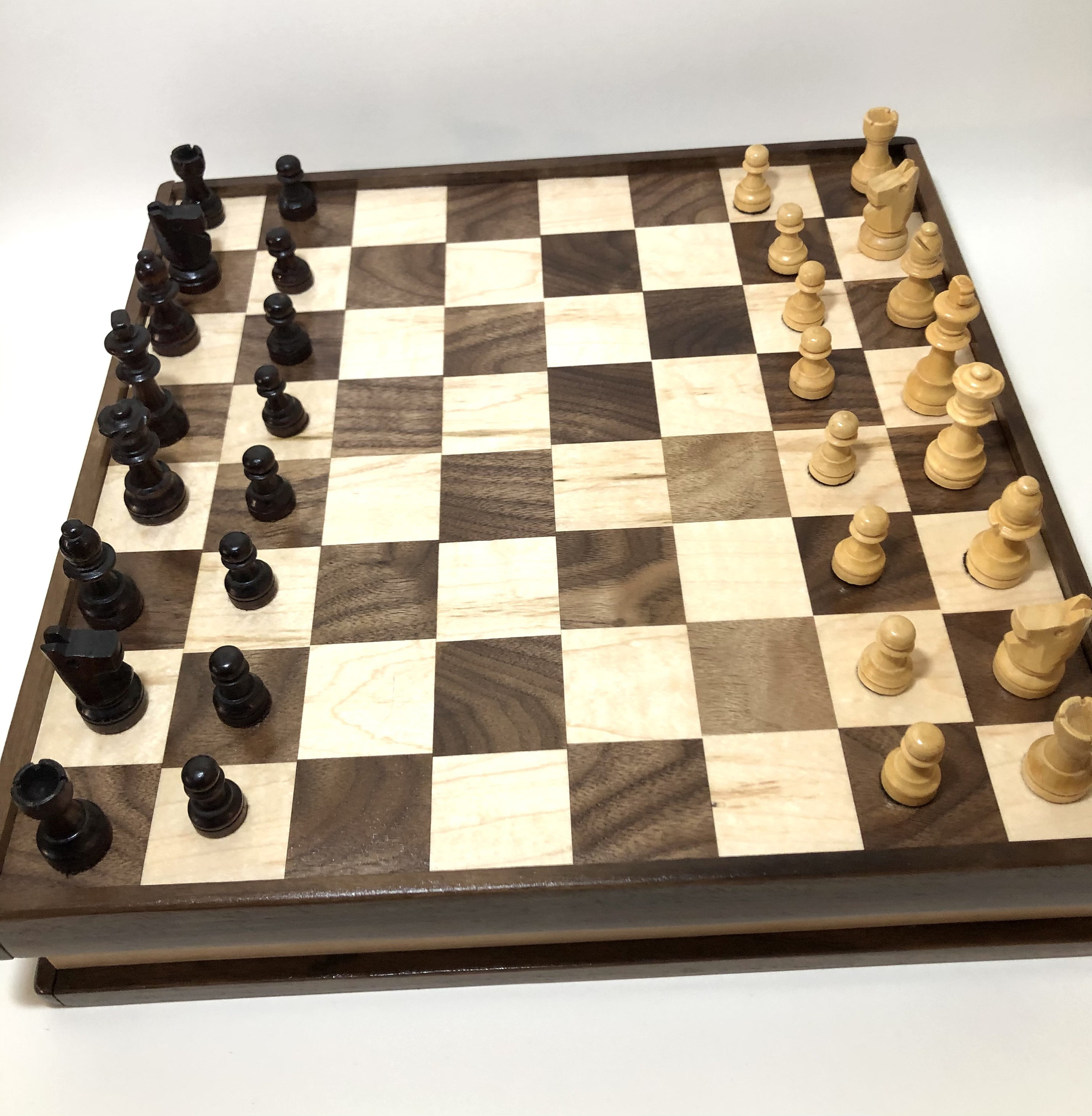 Chess Board/ Checker Board With Storage for Pieces - Etsy