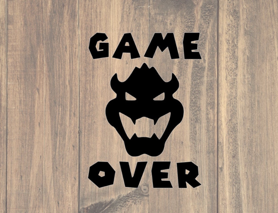 Game Over Super Mario SVG Bowser SVG Gaming SVG Gaming | Etsy