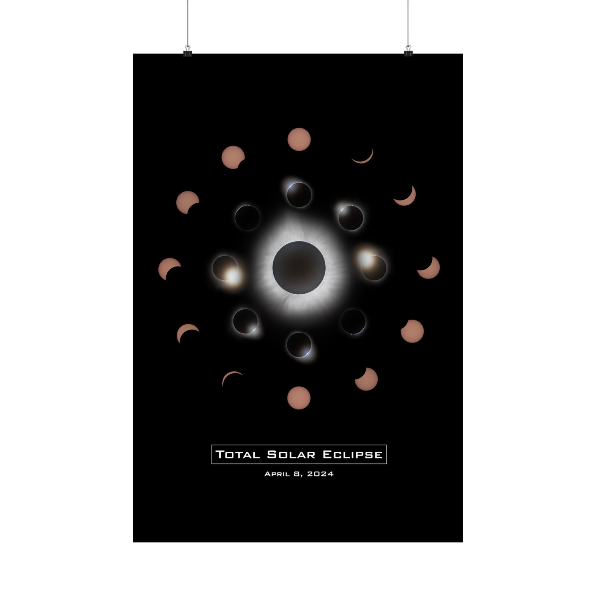 2024 Solar Eclipse Artistic Composite Premium Matte Poster - Etsy