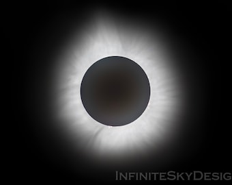 2024 Total Solar Eclipse High-res Photo Digital Download, Space Art ...
