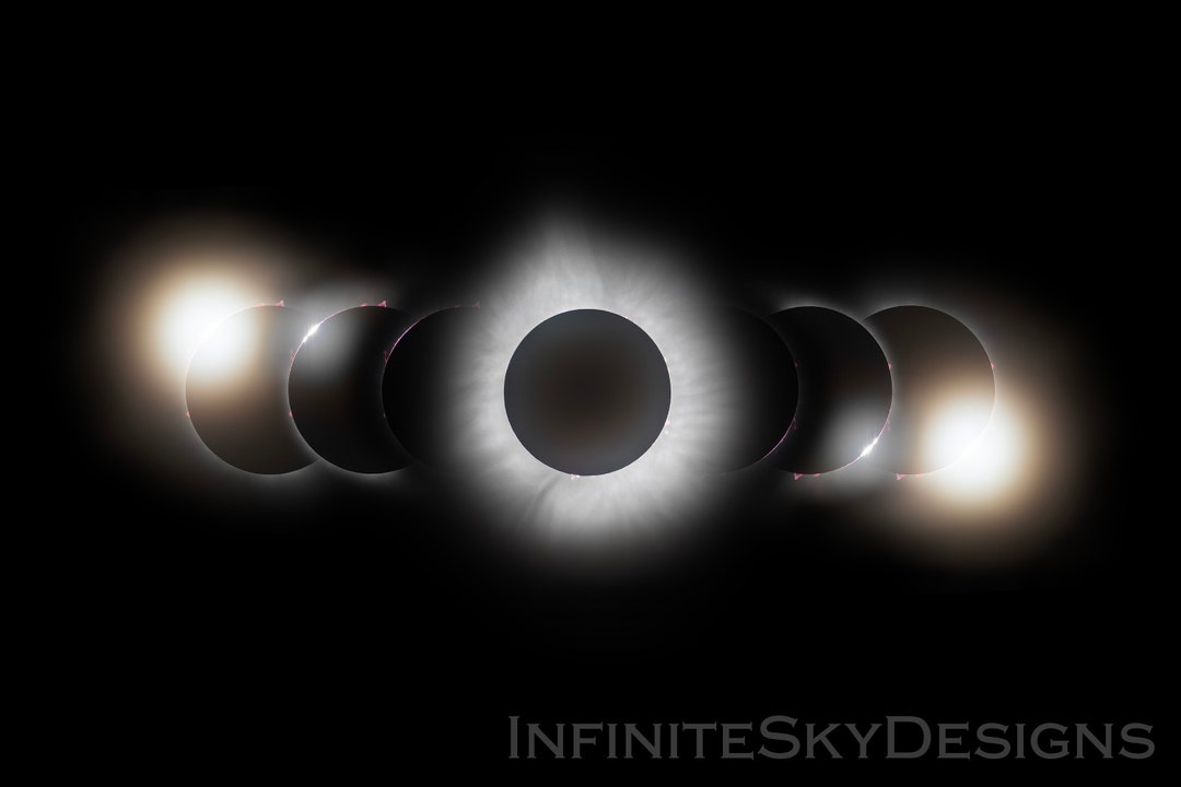 2024 Solar Eclipse Layered Composite High-res Image Digital Download ...